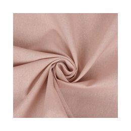 Stoff Dekostoff Leinenlook Lurexeffekte Glamour uni rosa gold 1