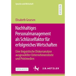 Springer Berlin Heidelberg Nachhaltiges Personalmanagement als Schlüsselfaktor für erfolgreiches Wirtschaften - Elisabeth Geursen, Kartoniert (TB)