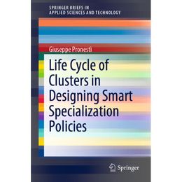 Springer Life Cycle of Clusters in Designing Smart Specialization Policies - Giuseppe Pronestì, Kartoniert (TB)
