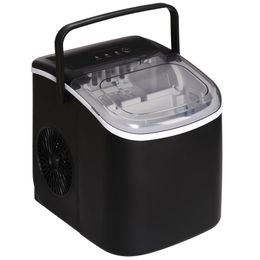 HOMCOM Eiswürfelmaschine mit Eiskorb und Schaufel schwarz (Farbe: schwarz)