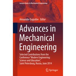 Springer International Publishing Advances in Mechanical Engineering, Kartoniert (TB)