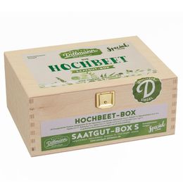 Gärtner Pötschke MHD, Saatgut-Holzbox Hochbeet, 8 Saatgut-Sorten
