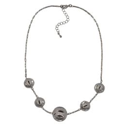 Steuer Modeschmuck Kette Metall 44+7cm silberfarben