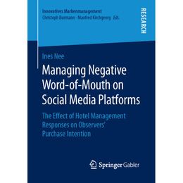Managing Negative Word-of-Mouth on Social Media Platforms - Ines Nee, Kartoniert (TB)