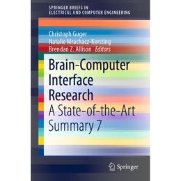 Springer International Publishing Brain-Computer Interface Research, Kartoniert (TB)
