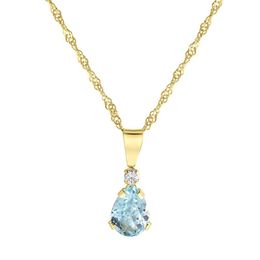 Diamonds by Ellen K. Fascination by Ellen K. Halskette 375/- Gold Blautopas beh. blau 45cm Glänzend