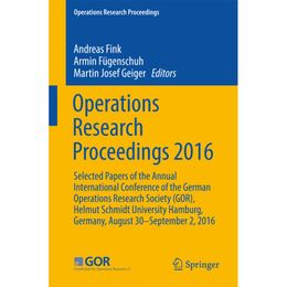Operations Research Proceedings 2016, Kartoniert (TB)