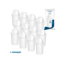 Wessper Kalk- und Wasserfilter 12 Stück Wessper® AquaClassic Filter Kartuschen Filterkartuschen