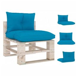 vidaXL Polsterauflage Palettensofa-Auflagen 2 Stk Blau Stoff