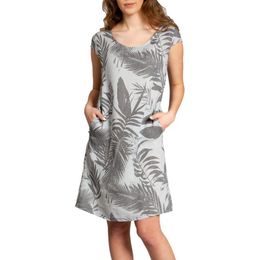 Caspar Sommerkleid SKL027 knielanges elegantes Damen Sommer Leinenkleid