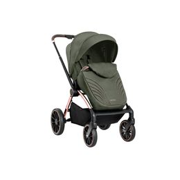 Kikkaboo Kinderwagen Kara 2 in 1 Babywanne, Sportsitz, Wickeltasche, Federung grün