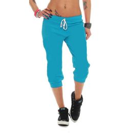 EloModa Jogginghose Damen Jogginghose 3/4 Capri Sport-Hose Baumwolle; XS S M L XL 2XL (1-tlg)