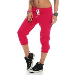 EloModa Jogginghose Damen Jogginghose 3/4 Capri Sport-Hose Baumwolle; XS S M L XL 2XL (1-tlg)