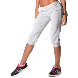 EloModa Jogginghose Damen Jogginghose 3/4 Capri Sport-Hose Baumwolle Gr. XXS XS S M L XL (1-tlg)