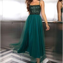 AFAZ New Trading UG Sommerkleid Paillettenkleid Damen Neckholder Kleid jugendweihes Cocktailkleid Brautkleid elegant Partykleid