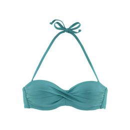 s.Oliver Bandeau-Bikini-Top 'Spain' blau Gr. 34 Cup C. Mit Seitlichen Stäbchen Und Mit Bügel