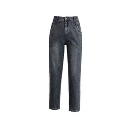 AFAZ New Trading UG Stretch-Jeans Damenjeans Skinny Jeans Kurze Stretchhose hoher Taille Slim-Fit Jeans