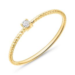 UNIQUE Diamantring UNIQUE Damenring aus 585er Gold mit Weißtopas (Größe: 50mm)