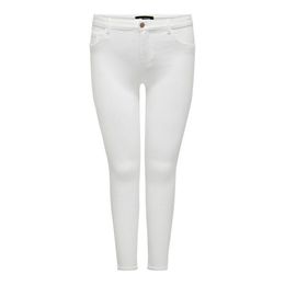 Only CARMAKOMA Boyfriend-Jeans Curvy Skinny Fit Jeans Plus Size Stretch Denim Hose 7380 in Weiß