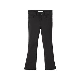 name it Stoffhose Bootcut Schlaghose Stretch Hose Mid Waist Wide Leg NKFPOLLY 5106 in Schwarz