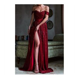 AFAZ New Trading UG Abendkleid Damen Partykleid Slim-Fit-Partykleid mit Pailletten Strapskleid