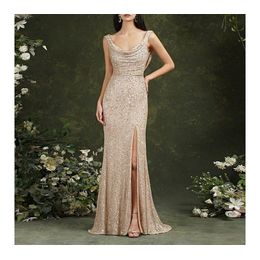 AFAZ New Trading UG Abendkleid Damen Sexy Strapsrock mit Schlitz Kleid Brautjungfer Bankettkleidung
