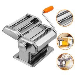 VINGO Nudelmaschine aus Edelstahl Pastamaker Pastamaschine Die Nudel Maschine für frische Pasta Spaghetti Lasagne Tagliatelle - Argent