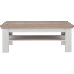 Couchtisch FORTE "Iloppa" Tische Gr. B/H/T: 120,6 cm x 45,3 cm x 60,4 cm, braun (schnee eiche, nelson eiche) Couchtisch Eckige Couchtische Holz-Couchtische