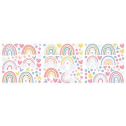 Regenbogen-Wandaufkleber – modernes Boho-Regenbogen-Dekor-Aufkleber-Set für Baby- und Mädchenzimmerdekorationen – Geschenk für Mädchenzimmerdekoration