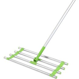 VINGO - Levelingrake Edelstahl Flächenebner inkl. Stiel Levelingrake zum Sanden und Ebenen 60x25cm