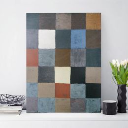 MICASIA Leinwandbild - Paul Klee - Farbtafel (auf maiorem Grau) - Hoch 4:3 Größe HxB: 80cm x 60cm