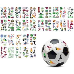 30 Blätter Fußball Tattoo,Tattoo Kinder,Fußball Sticker Tattoo,Temporäre Tattoos für Jungen, Tattoo Kindergeburtstag Mitgebsel Fußball Party