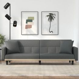 MAISONCHIC - Schlafsofa, Schlafcouch, Sofabett, Wohnzimmersofa mit Kissen Dunkelgrau Stoff WFV2746