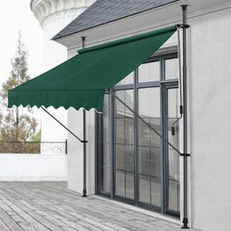 Pro.tec - Klemmmarkise Stem 300x120x220-309 cm Dunkelgrün [ ]