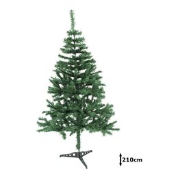 EUROPALMS Weihnachtsbaum Tannen Baum sehr dicht Christ Baum mit Ständer Winter Dekoration Höhe 210 cm