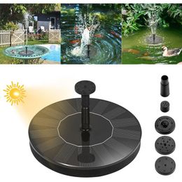 Solar Springbrunnen mit 1,4W Monokristalline Solar Panel , rund Solar Wasserpumpe Wasserspiel Fontäne Pumpe für Garten, Kleiner teich, Vogelbad,