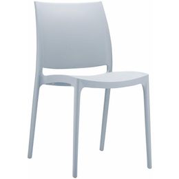 Netfurniture - Spek Side Stuhl - Dunkelgrau (geeignet für den Außenbereich) - Grau