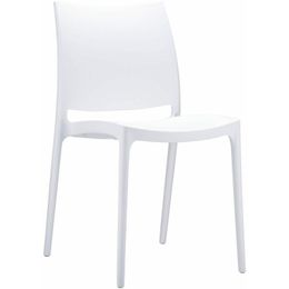 Netfurniture - Spek Side Stuhl - weiß (geeignet für den Außenbereich) - Weiss