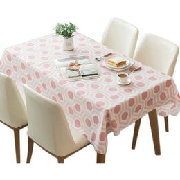 Geometrie-Kunststoff-Tischdecken, 3er-Pack, Einweg-Tischdecken, 137 x 180 cm, karierte Party-Tischdecken für Picknick, Grillen, Hellrosa