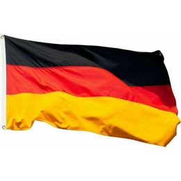 Aricona Fahnen - Deutschlandfahne mit 2 Metallösen, wetterfest - Deutsche Nationalflagge 90 x 150 cm
