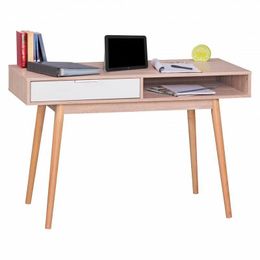 Konsole Sekretär Schreibtisch - Belimo xl - 120x79x55 cm Sonoma/Weiß