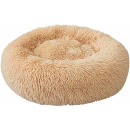 LYCXAMES – Katzenbett, Hundebett, weiches, rundes Haustierbett, Donut-Hunde-Nest, Tiefschlaf-Haustiermatratze, dickes Hundebett, geeignet für Katzen,