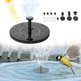 1.4W Solar Teichpumpe Brunnenpumpe Solarpumpe Gartenbrunnen Wasserspiel Fontäne Pumpe Springbrunnen (7V, Rund) - Froadp