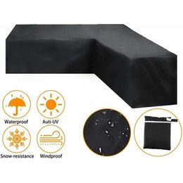 Lycxames - L-Form Gartenmöbel Abdeckung Ecksofa Wasserdicht Staubschutzhülle Oxford Stoff Sofa Überwürfe Schutzhülle Für Terrassenmöbel Gartentische,