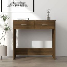 Computertisch,Schreibtisch,Bürotisch Braun Eichen-Optik 80x40x75 cm Holzwerkstoff VMEC859898 MAISONCHIC