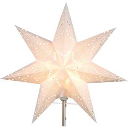 STAR TRADING Best Season Papier-ErsatzsternSensy Mini Star 34 Durchmesser 34 cm, inklusive Halterung, Vierfarb-Karton, crème 231-28