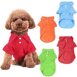 Haustierkleidung Teddy Golden Retriever Kleidung Hundekleidung Teddy Chihuahua Poloshirt (4 Stück) m