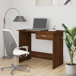 Computertisch，Schreibtisch，Bürotisch Braun Eichen-Optik 100x50x76 cm Holzwerkstoff VMEC997030 MAISONCHIC