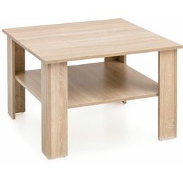FineBuy Couchtisch SV51868 Holz 60 x 42 x 60 cm Design Holztisch mit Ablage, Wohnzimmertisch Coffee Table, Sofatisch Loungetisch, Kaffeetisch Stubentisch mit