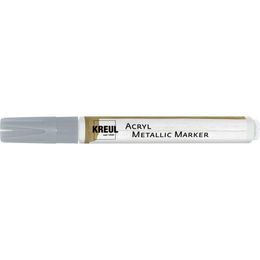 Kreul - Acryl Metallic Marker Medium silber Steine bemalen